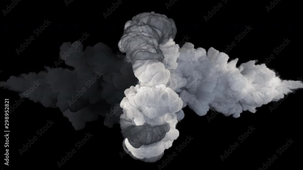 Fighting, a symbol of good and evil. The collapse of smoke in slow ...