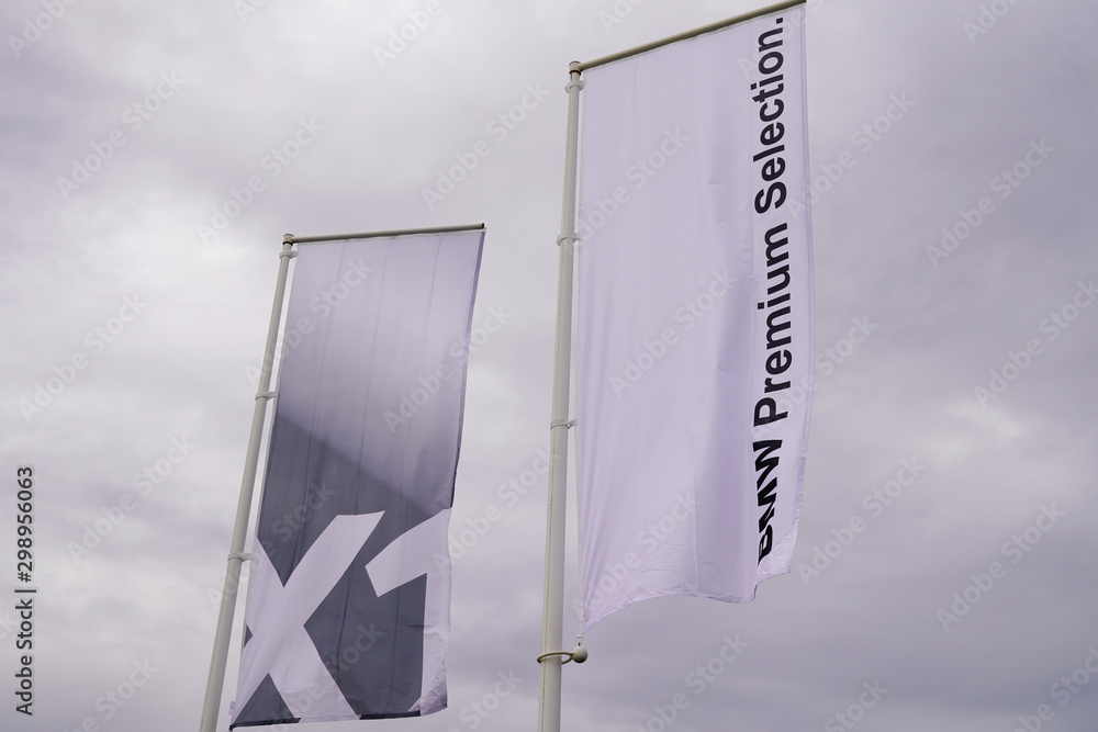 BMW X1 premium selection flag sign store car dealership shop logo Stock ...