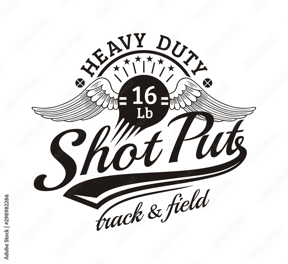 shot put logo Stock Illustration | Adobe Stock