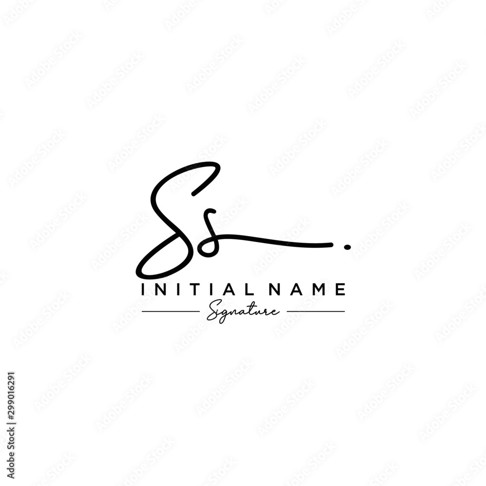 Letter SS Signature Logo Template Vector Stock Vector | Adobe Stock