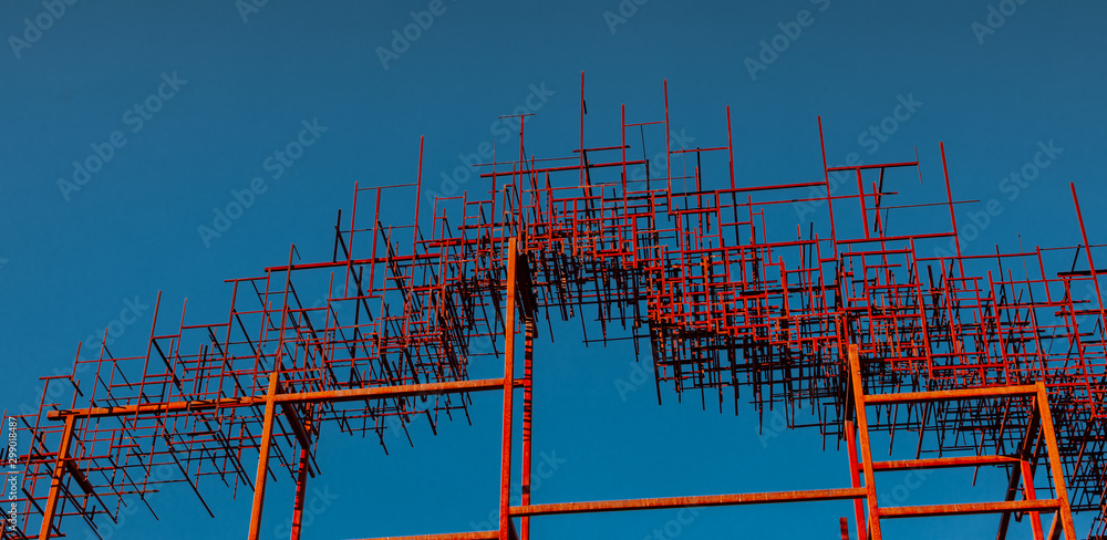 Steel Structure Beam Girder of Building at Construction Site Stock ...