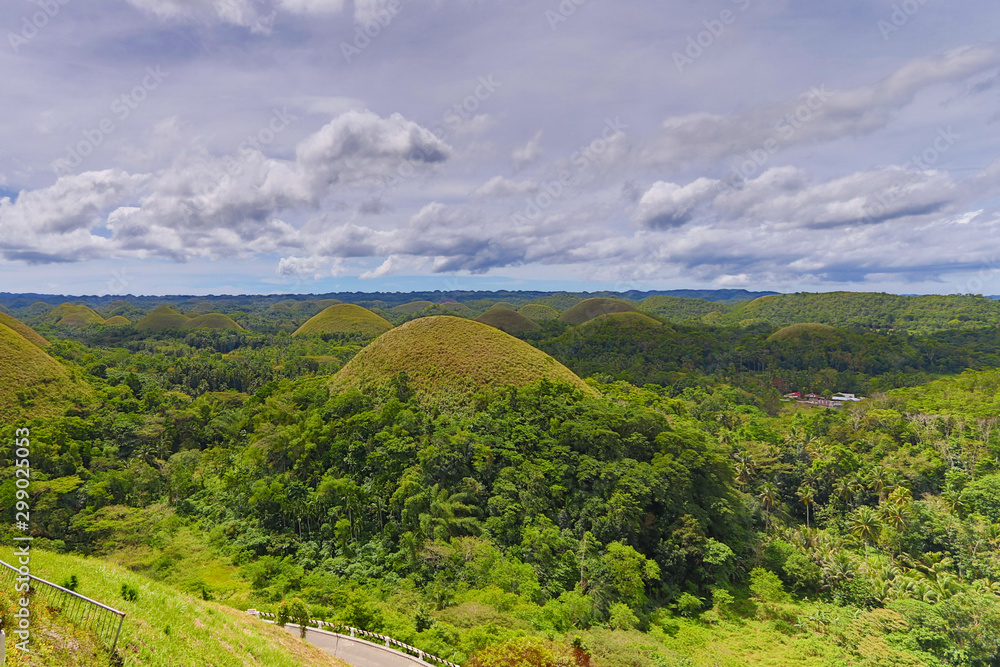 Chocolate hills, a unique geological formation in Bohol, Philippines ...