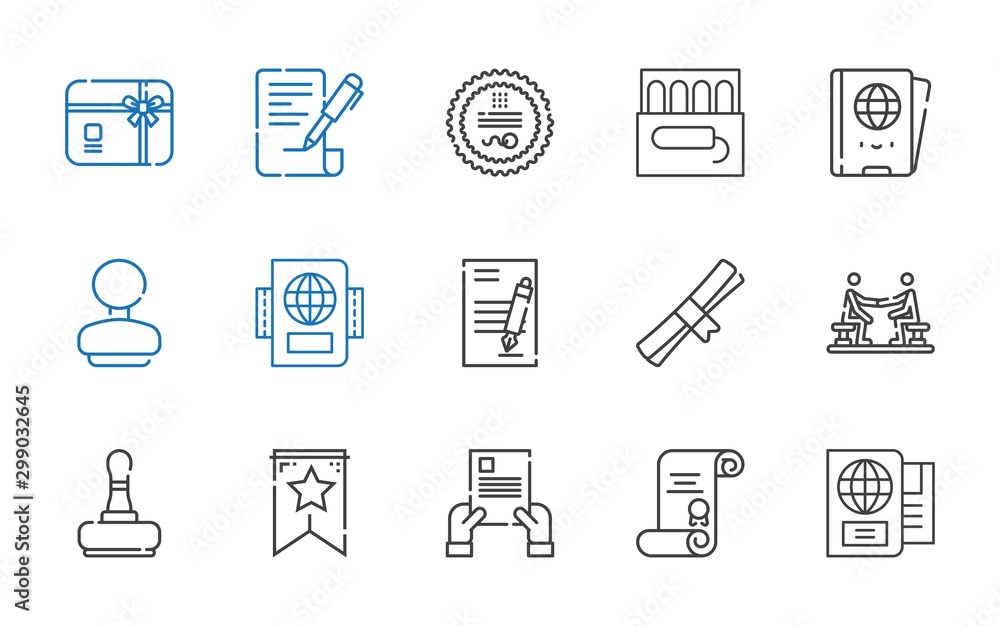 certificate icons set Stock Vector | Adobe Stock
