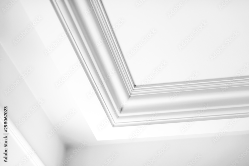 Molding on ceiling detail, interior design and architectural abstract ...