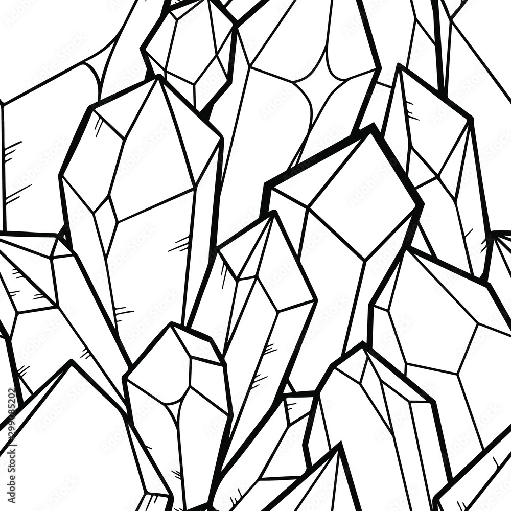 crystal, vector illustration isolated on white background, element for ...