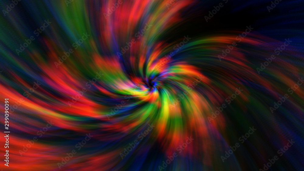 Slowly Middle Light ray suction. Colorful bending Backdrop LED Video ...