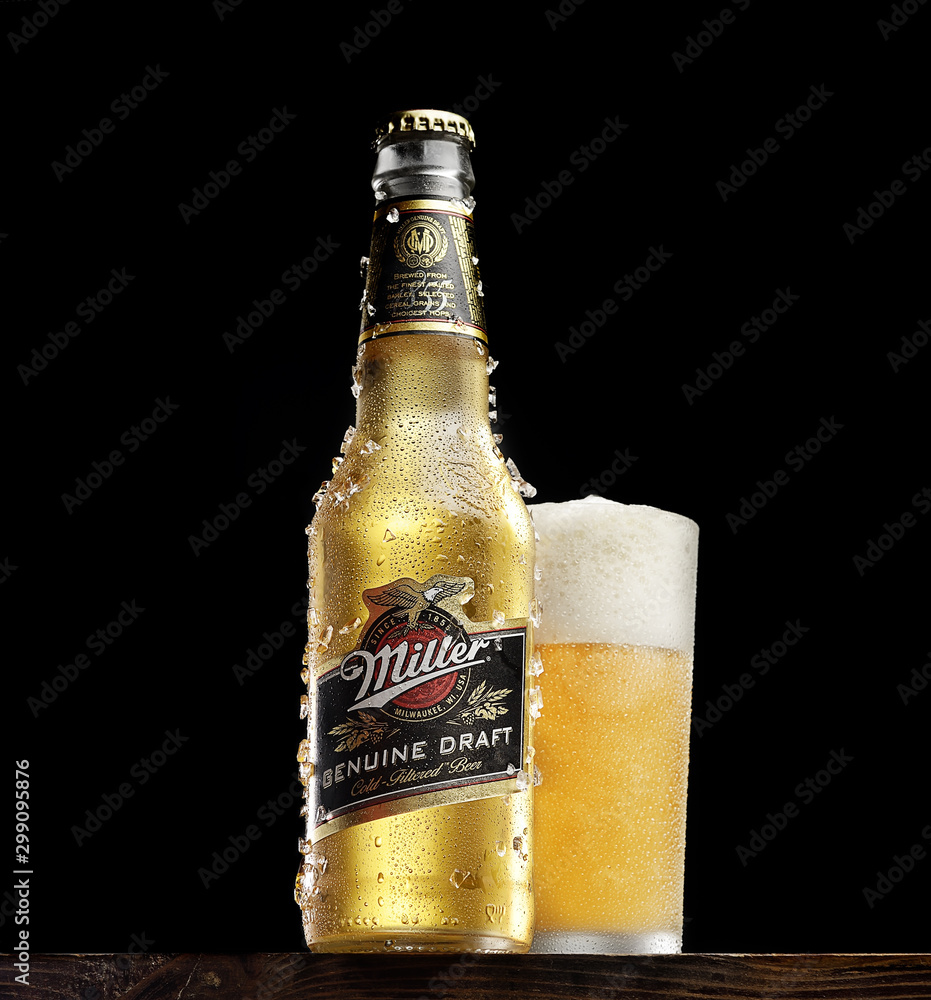 Foto de POLTAVA, UKRAINE, OCTOBER 21, 2016:Miller Genuine Draft is the ...