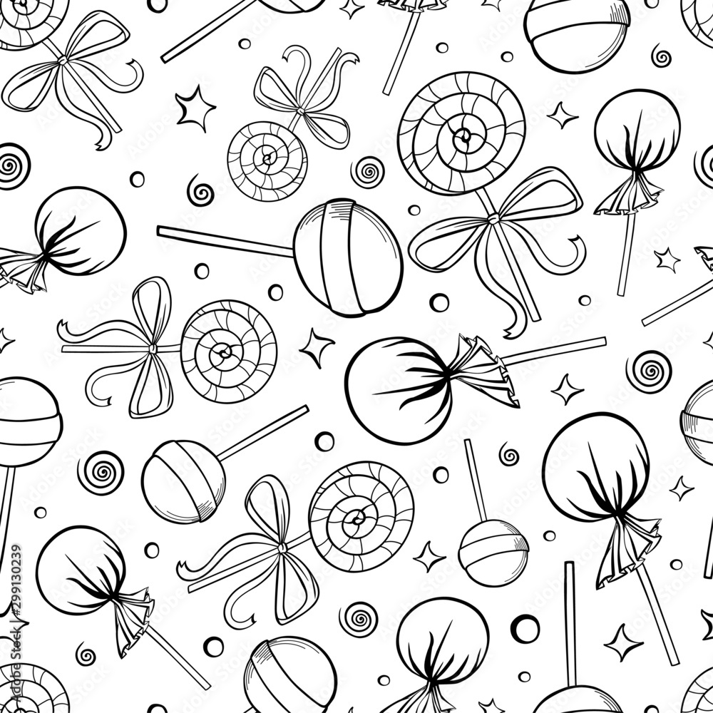 Candy Drawing Black And White
