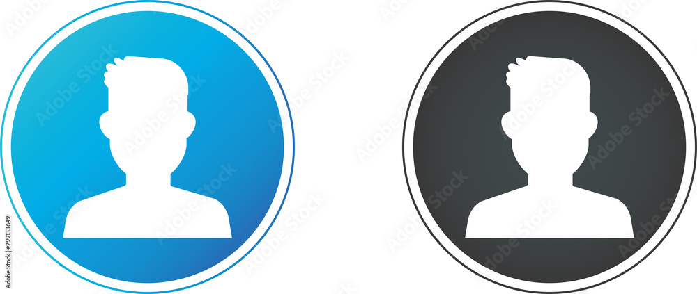 User flat avatar icon, sign, profile people symbol.Social media avatar ...