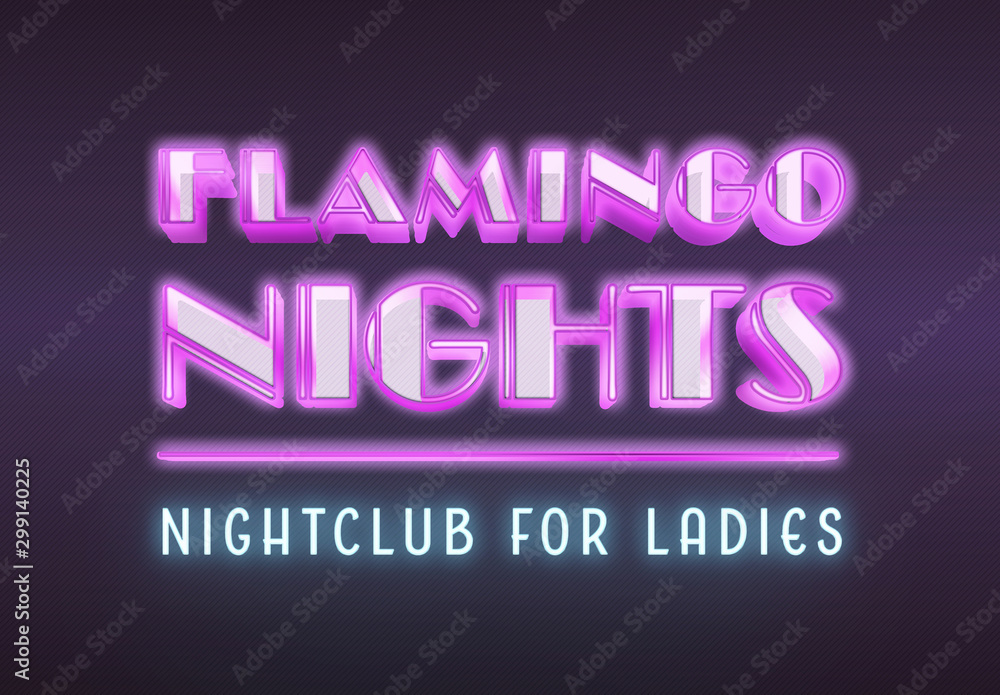Neon Nightclub Text Effect Stock Template | Adobe Stock