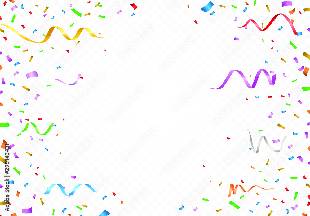 Set of Isolated Vector Party Editable Elements on Transparent or White ...