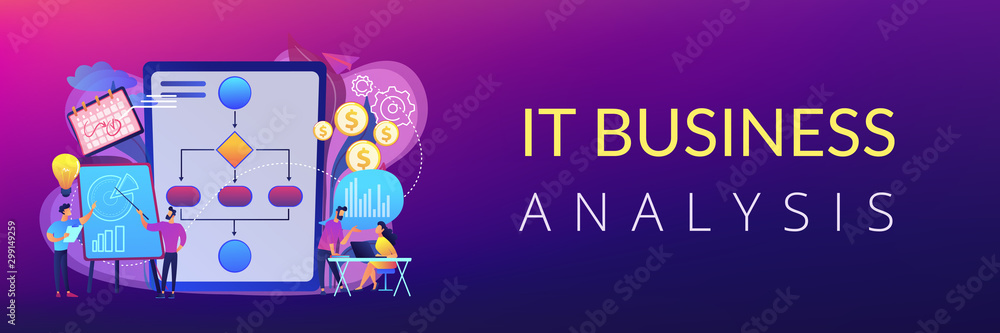 Businessmen work with improvement diagrams and charts. Business process ...