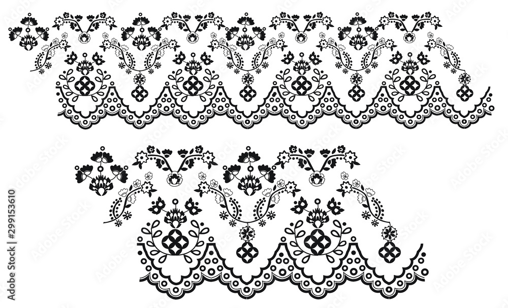 lace seamless pattern. 3Dillustration. technical drawing. embroidery ...