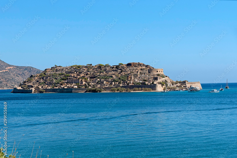 Spinalonga Island, Crete, Greece. October 2019. Ferries from Plaka and ...
