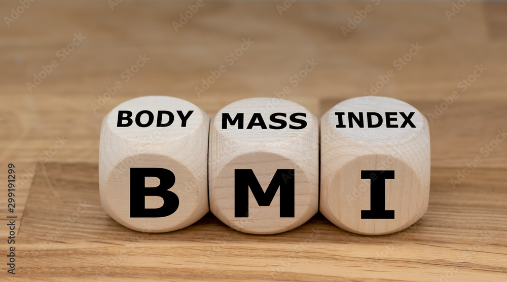 Cubes form the expression "BMI" (Body Mass Index) Stock Photo | Adobe Stock