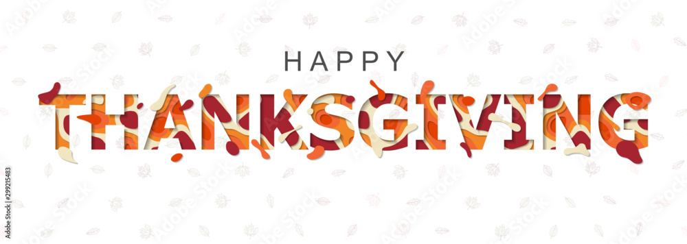 thanksgiving banner in modern style Stock Vector | Adobe Stock