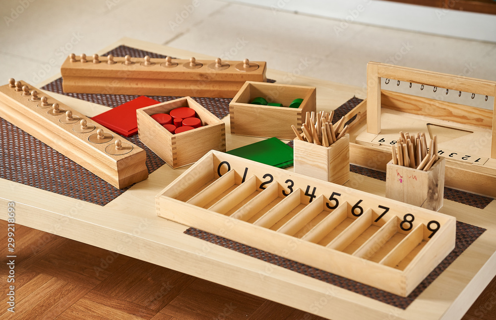 Montessori counting games learning numbers Stock Photo | Adobe Stock