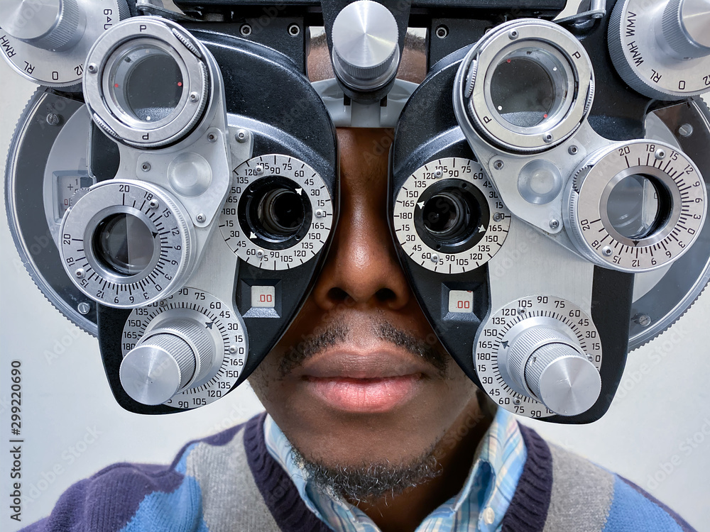 phoropter close up view of ophthalmology, optometry, and optician ...