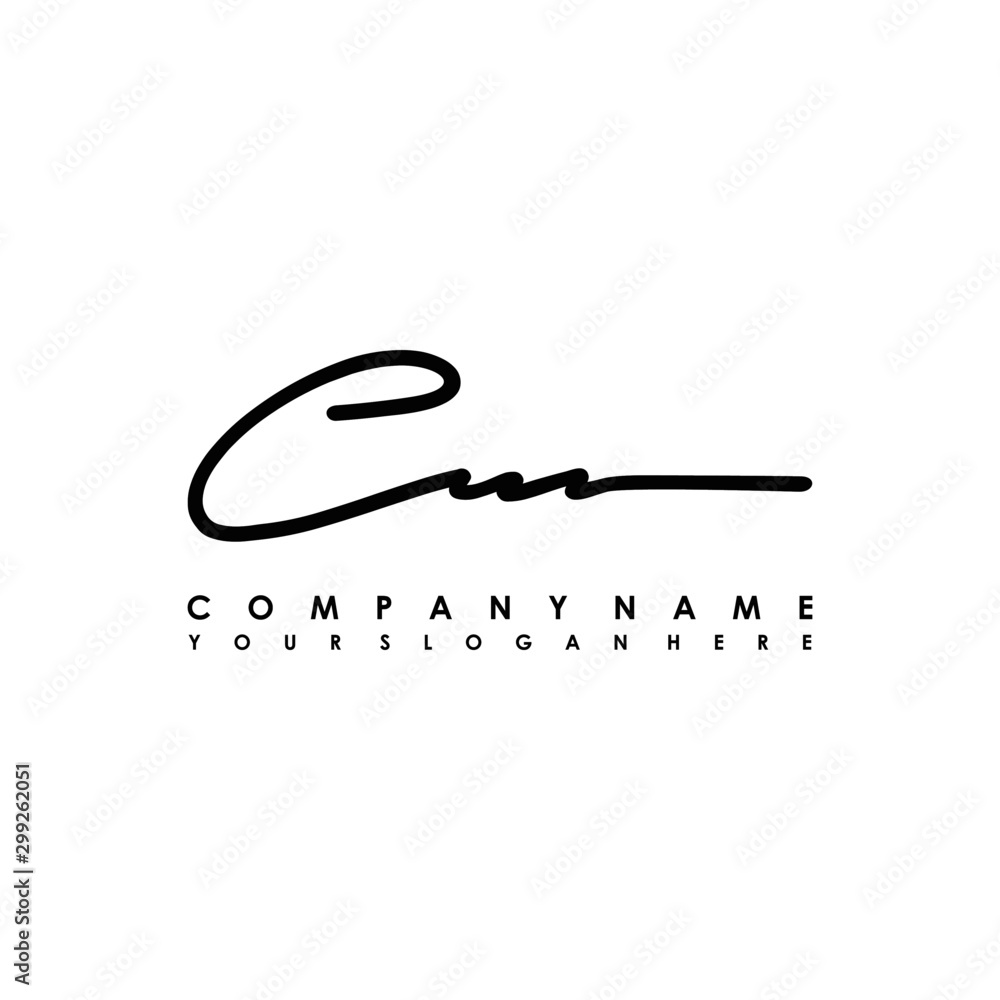 CW initials signature logo. Handwriting logo vector templates. Logo for ...