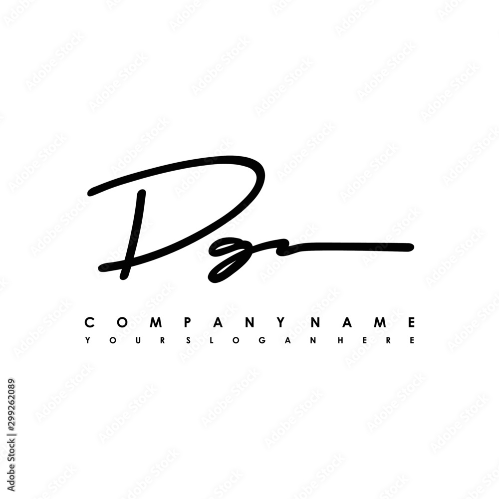 DG initials signature logo. Handwriting logo vector templates. Logo for ...