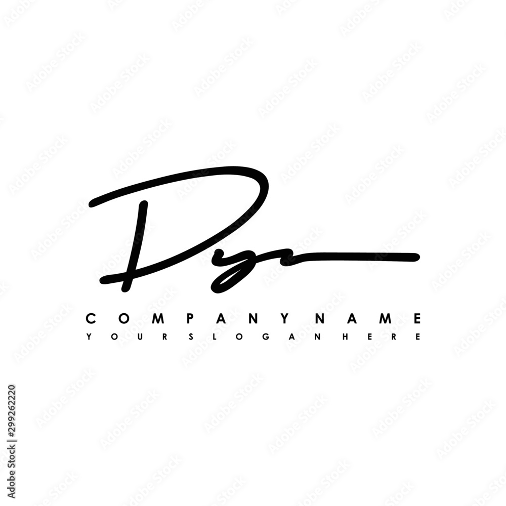 DY initials signature logo. Handwriting logo vector templates. Logo for ...
