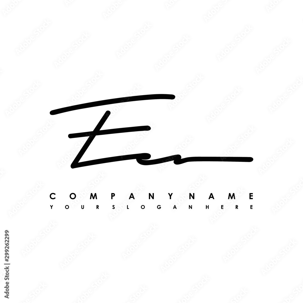 EE initials signature logo. Handwriting logo vector templates. Logo for ...