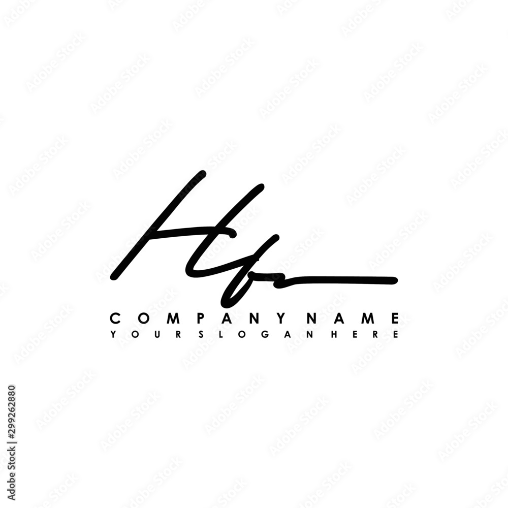 HF initials signature logo. Handwriting logo vector templates. Logo for ...