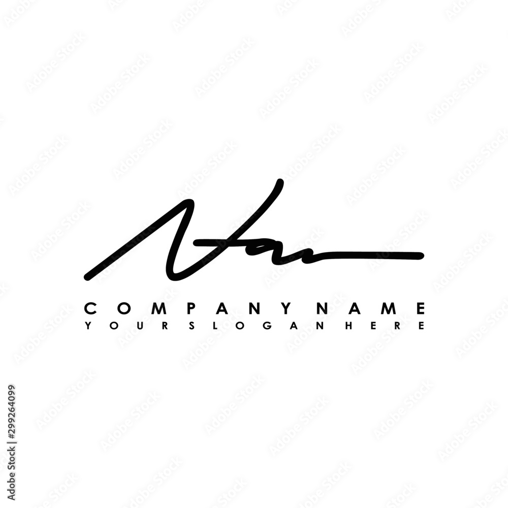NA initials signature logo. Handwriting logo vector templates. Logo for ...
