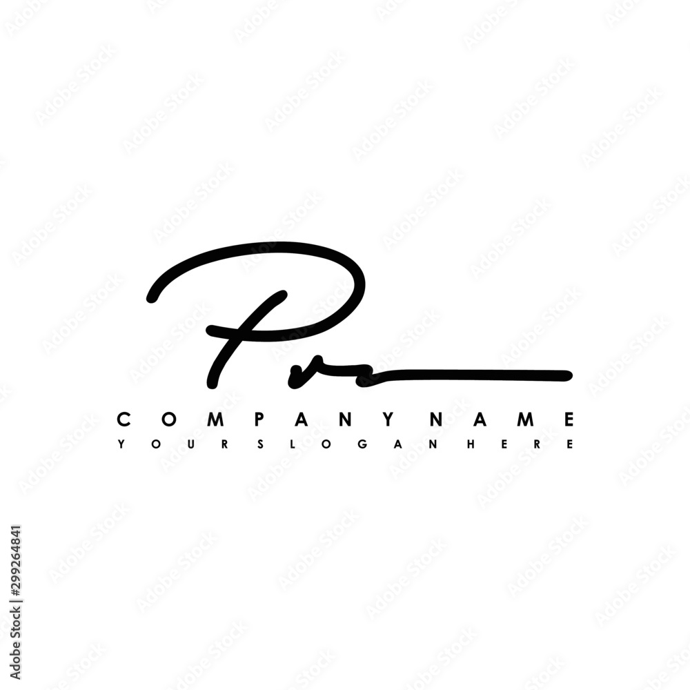 PR initials signature logo. Handwriting logo vector templates. Logo for ...