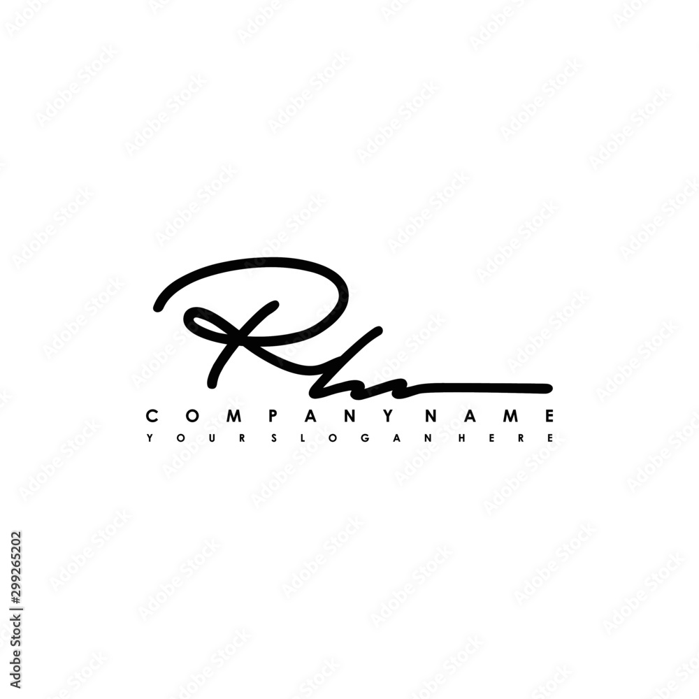 RH initials signature logo. Handwriting logo vector templates. Logo for ...
