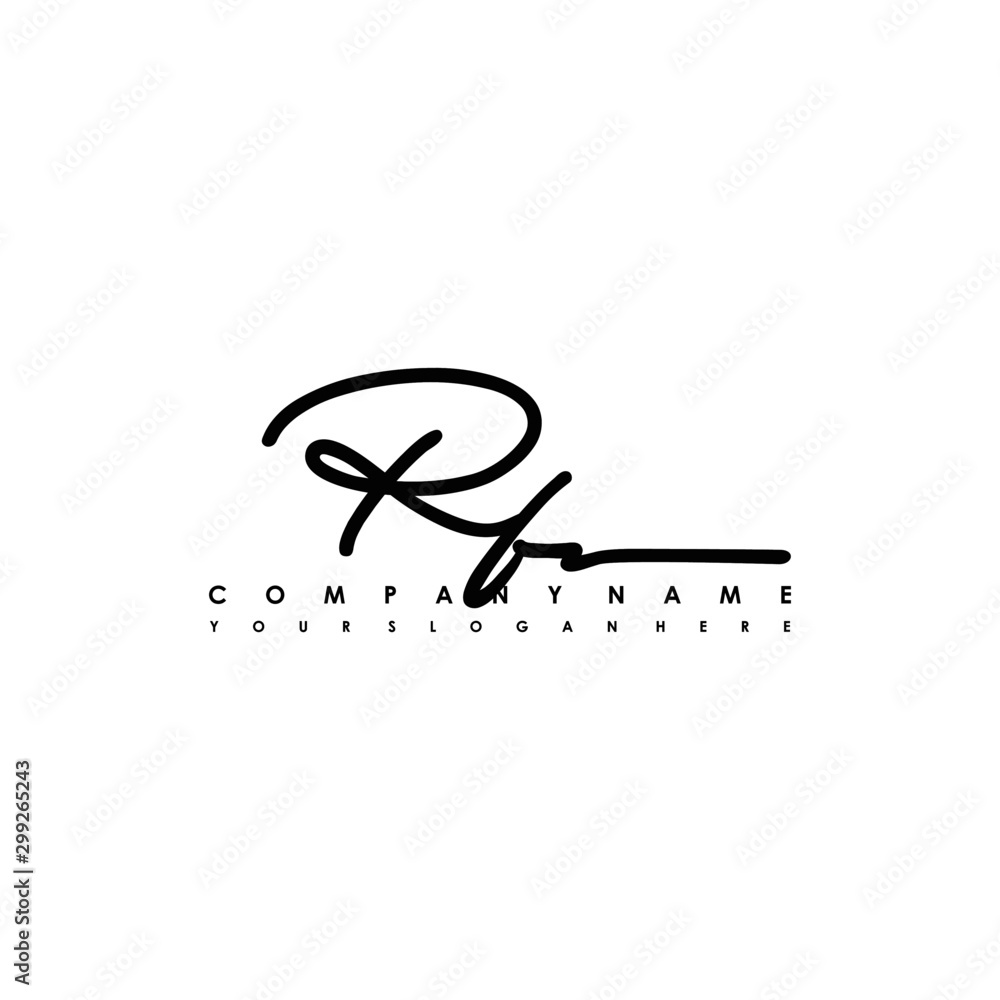 RF initials signature logo. Handwriting logo vector templates. Logo for ...