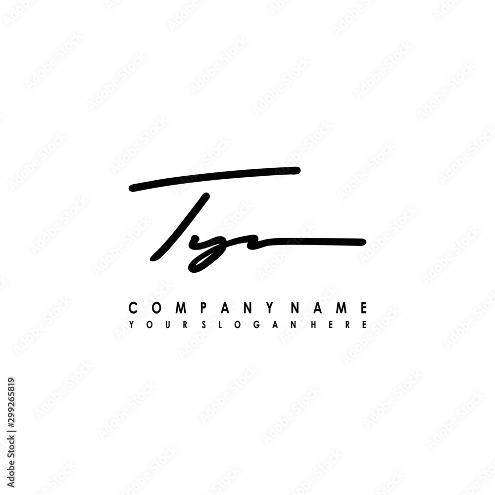 TY initials signature logo. Handwriting logo vector templates. Logo for ...