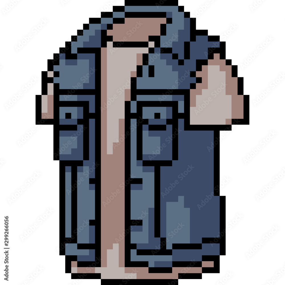 vector pixel art jacket Stock Vector | Adobe Stock