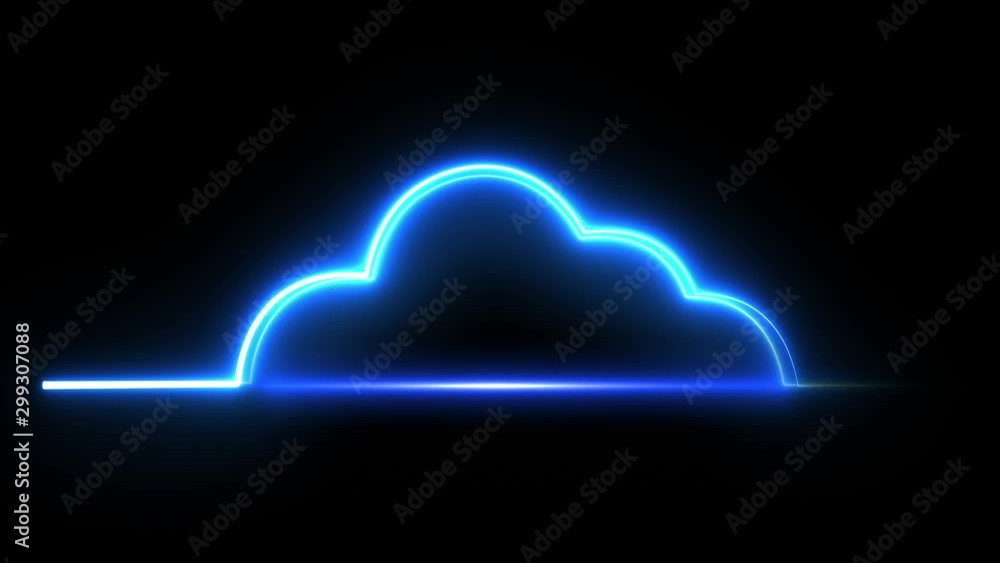 Cloud computing data flow With black background 4k animation Stock 비디오 ...
