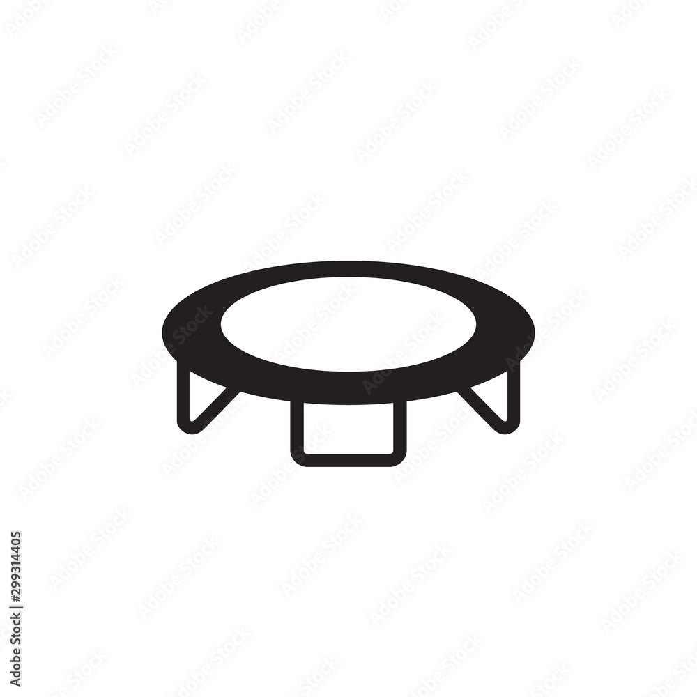 Jumping trampoline icon isolated on white background. Stock Vector ...