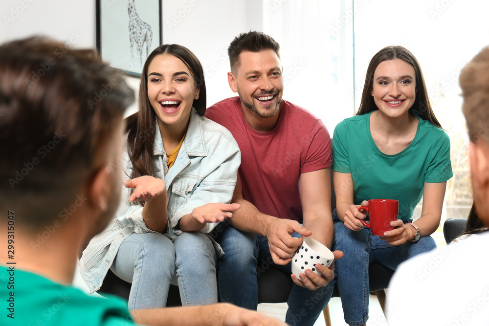 Happy Group Of People Talking