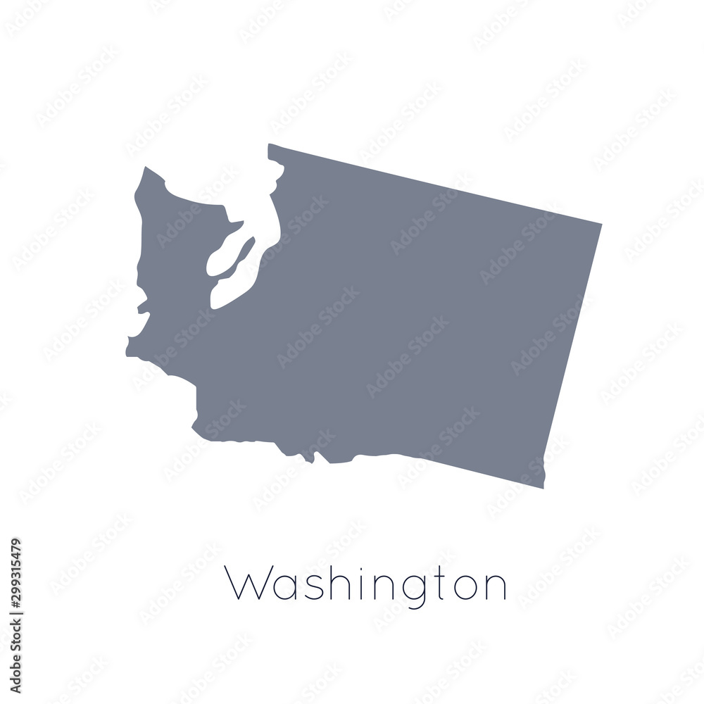 High detailed vector map - United States of America. Map with state ...