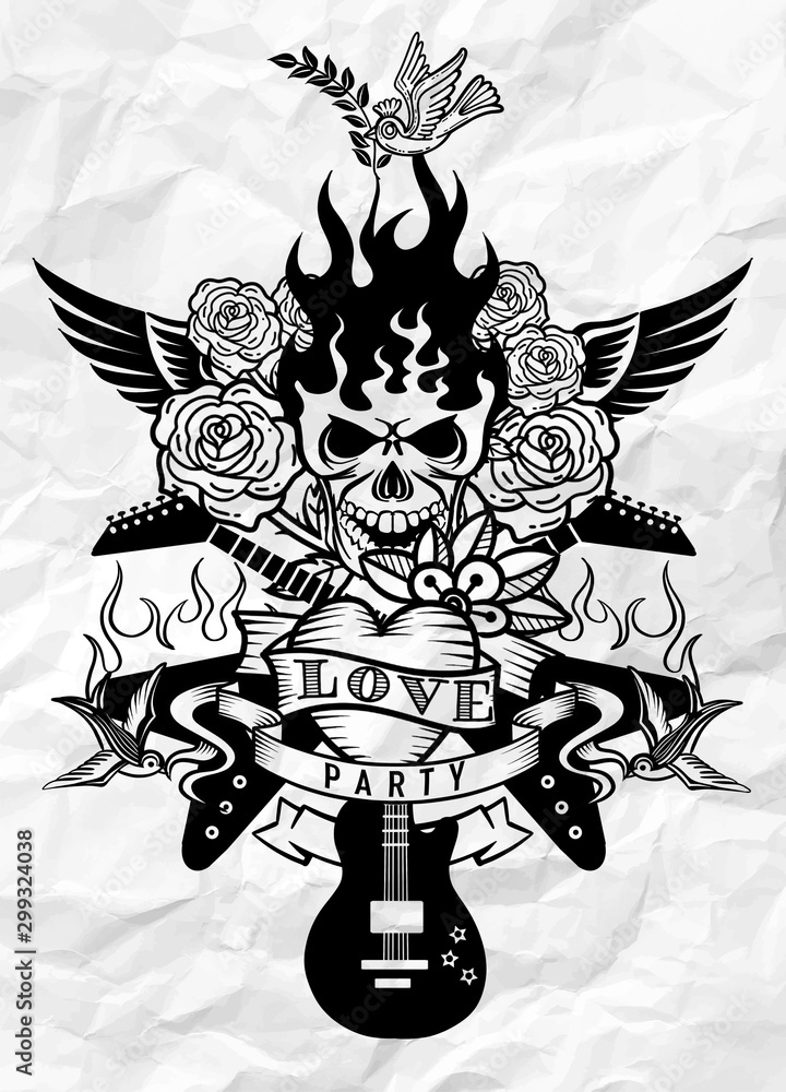 The Rock Tattoo Template