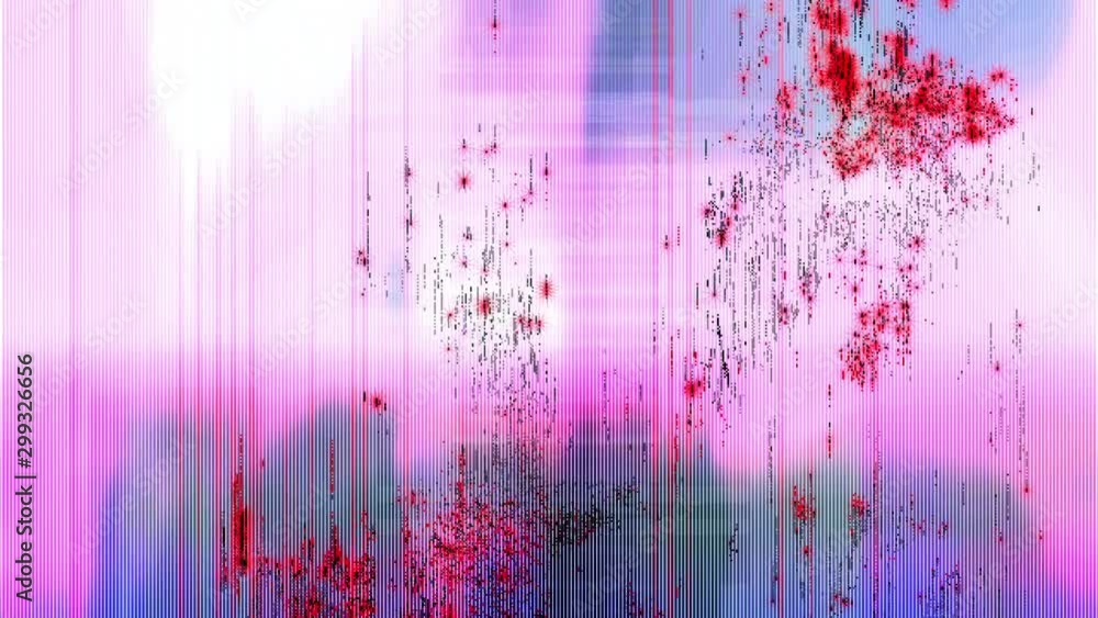 conceptual animation of distorted digital transmission with unique ...