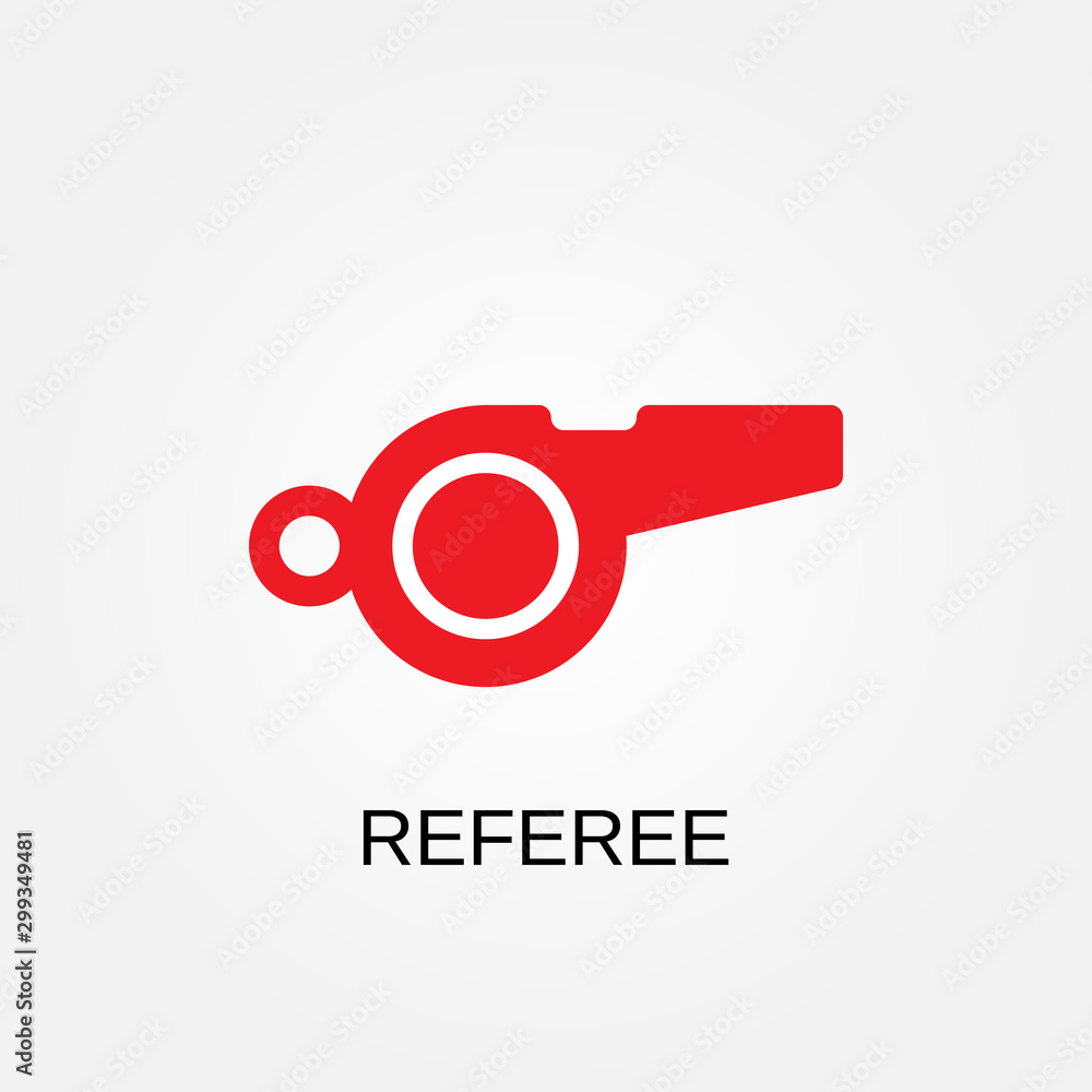 Referee icon. Referee symbol. Flat design. Stock - Vector illustration ...