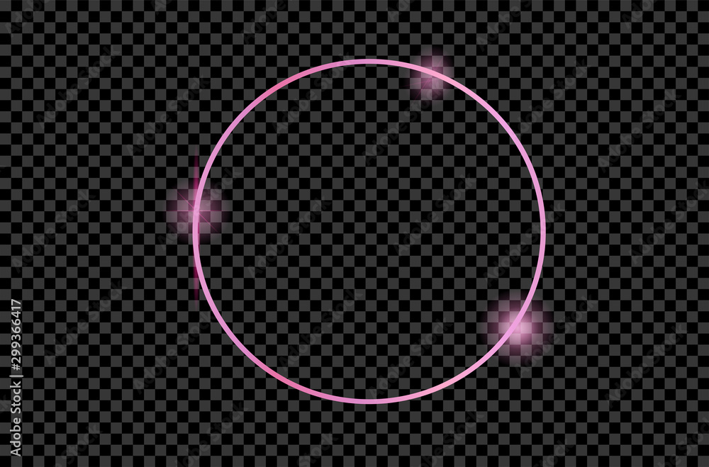 Pink shiny glowing vintage frame with shadows isolated on transparent ...