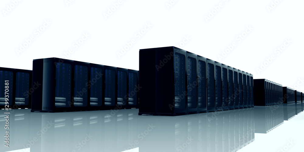 Server Room extremely detailed and realistic high resolution 3d ...