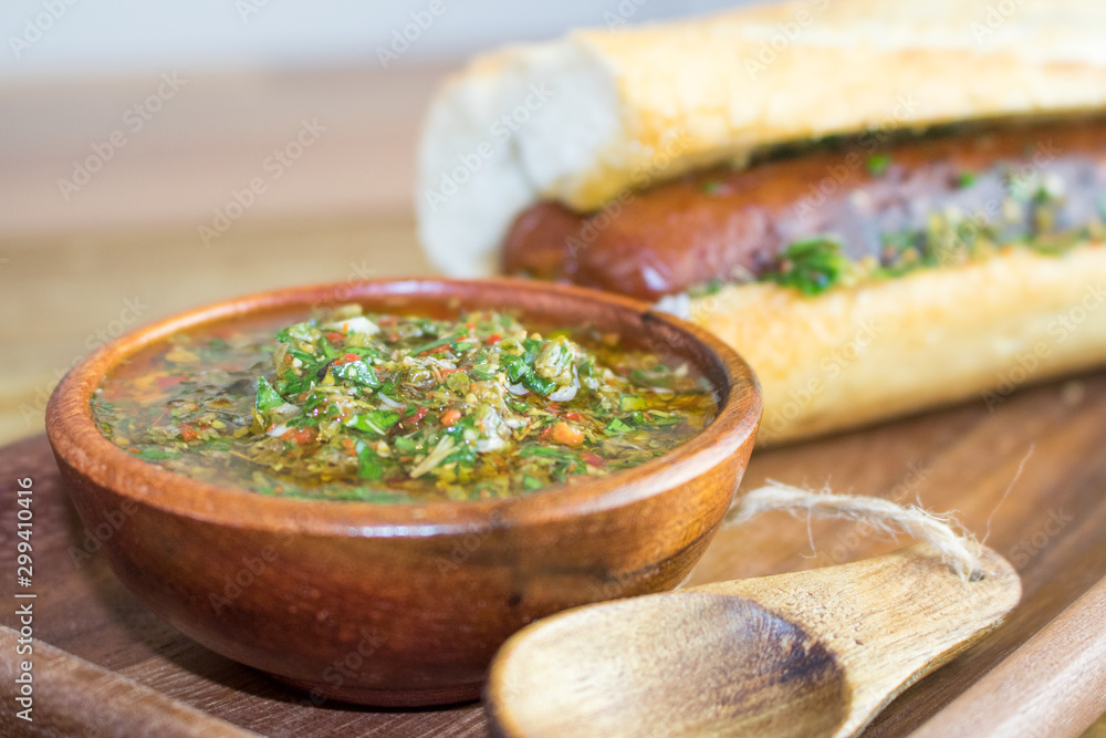 Choripan Con Chimichurri