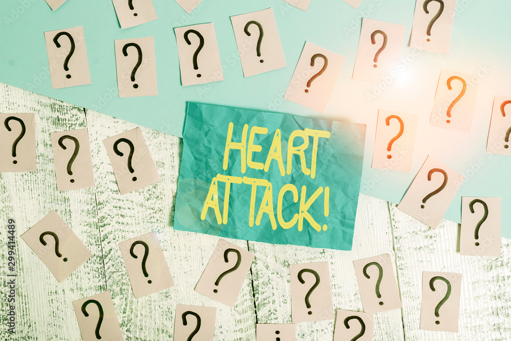 Handwriting text writing Heart Attack. Conceptual photo sudden ...