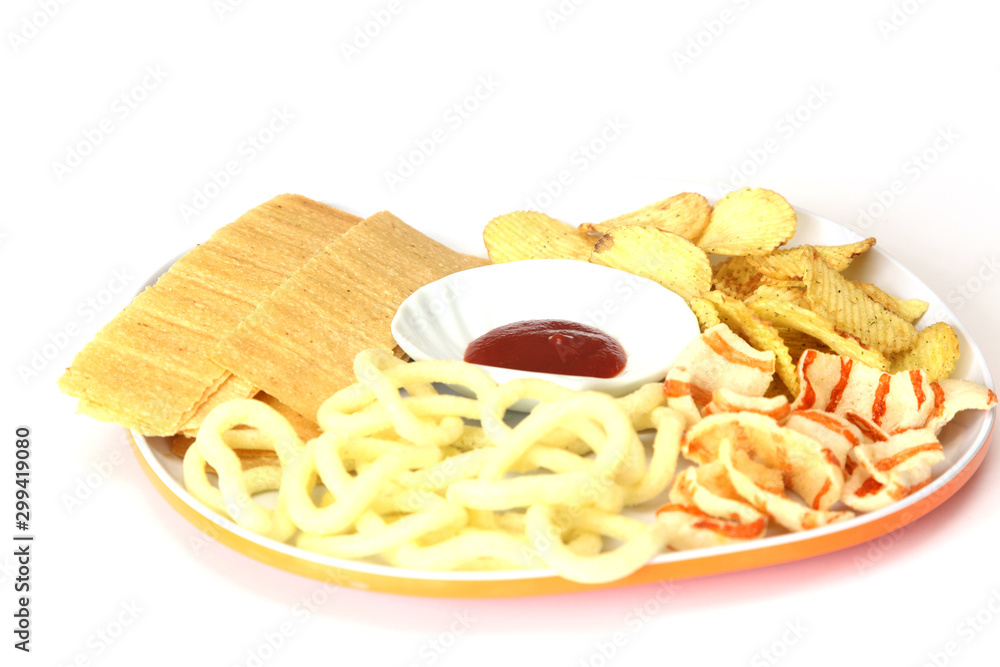 different types of potato chips Stock Photo | Adobe Stock