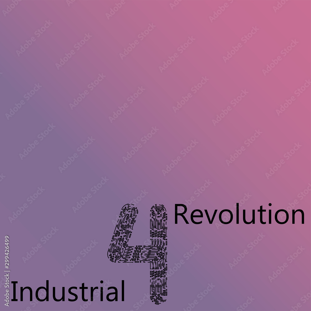 Background of the future on the theme of the fourth industrial ...