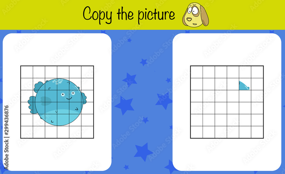 Copy the picture. Children education game, iq test, brain training ...