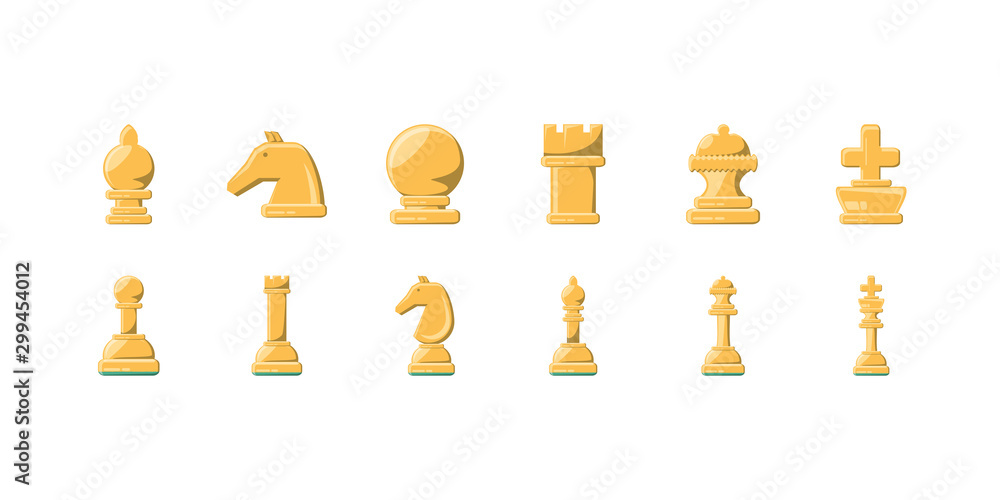 Variety chess icon set pack vector design Stock Vector | Adobe Stock