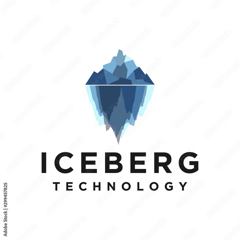 Deep web logo iceberg for modern business technology Stock Vector ...