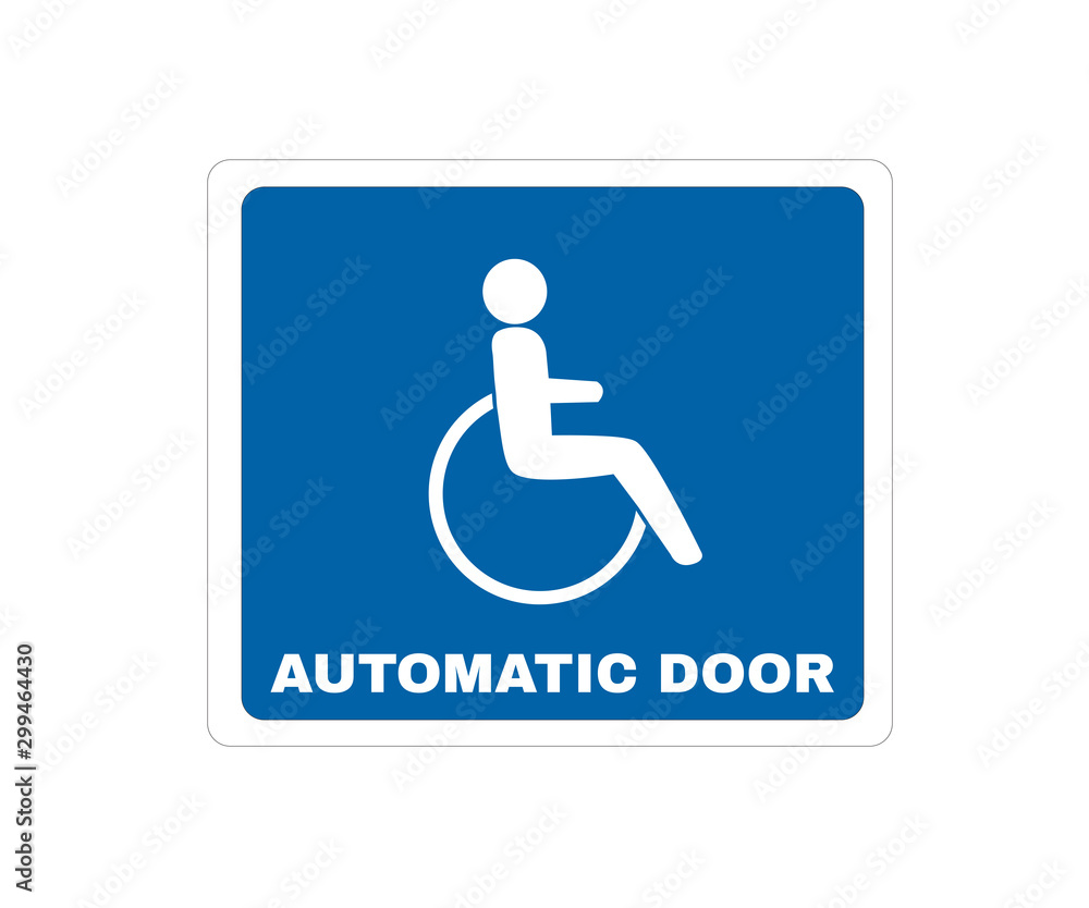 Handicap Automatic Door sign, symbol sign background, vector ...